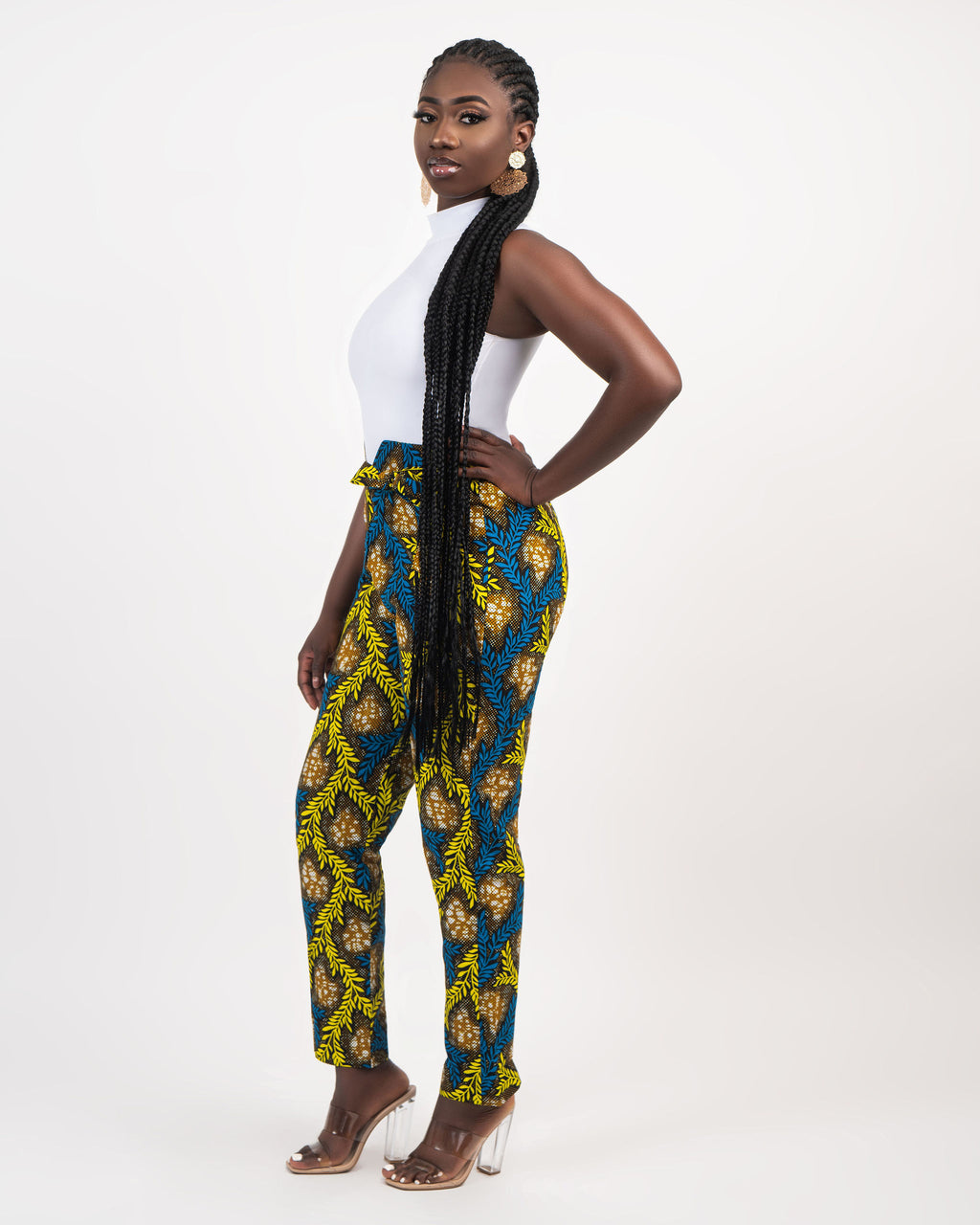 Bow Knot Slim Pencil High Waist Pants - Blue – BAJI Clothing